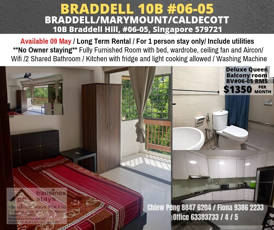Braddell MRT / Marymount MRT / Caldecott MRT/ Available 09 May - Ang Mo ...